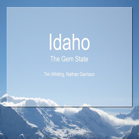Idaho | PPT