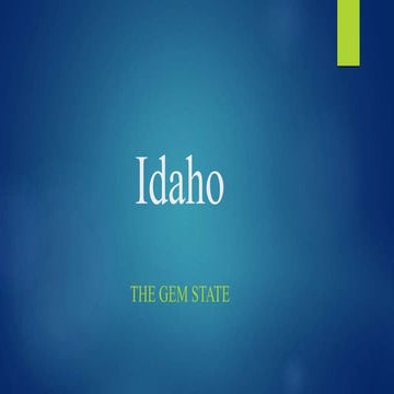 Idaho state project | PPTX