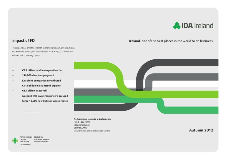 IDA Ireland Key Facts Autumn 2012