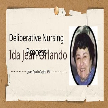 Ida Jean Orlando’s Nursing Process Theory | PPTX
