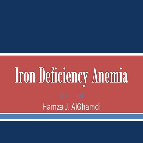 Iron deficiency anemia | PPT
