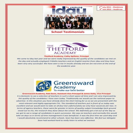 iday school testimonials | PDF