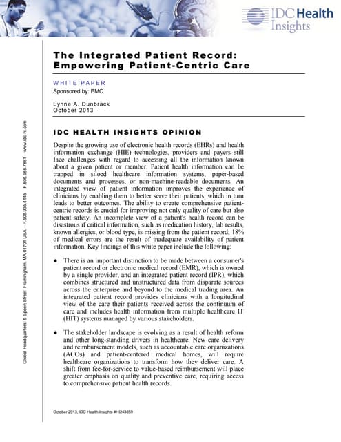 CHALLENGES IN CAPTURING RICH PATIENT HISTORY IN COMPUTABLE FORM/GLOBAL ...