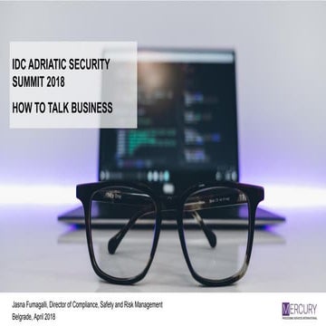 How to talk business on IDC Adriatic Security Summit 2018 | PPT