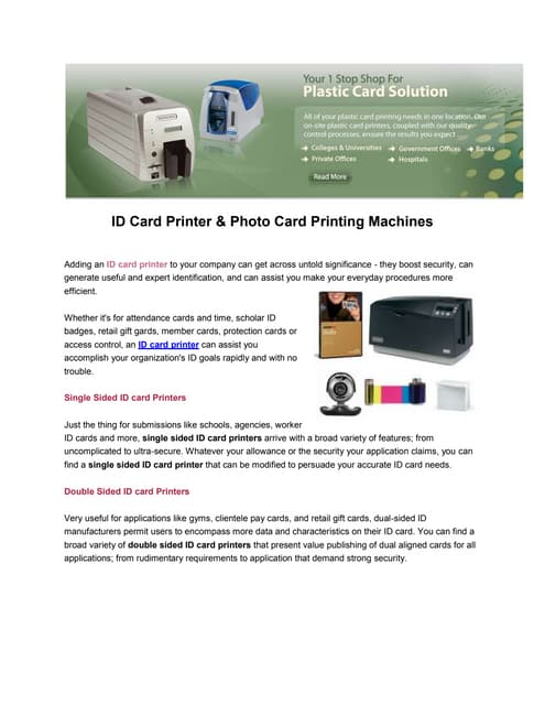 DATACARD ID CARD PRINTER | PDF