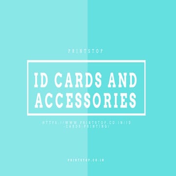 Id cards and accessories | PDF