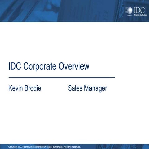 IDC Corporate Overview | PPTX