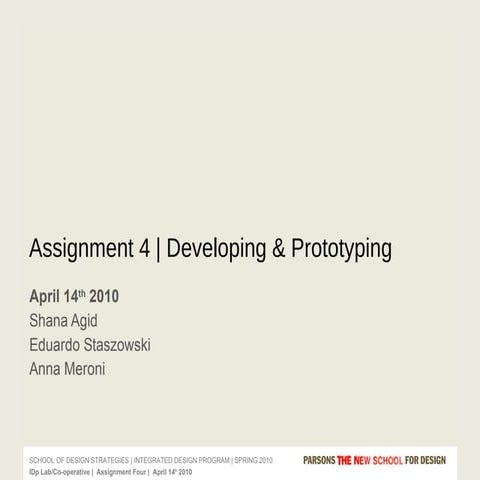 IDp Lab 2010 4 Assignment | PPT