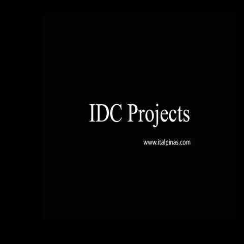 IDC Projects | PPT