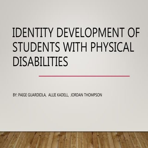Id development of students with disabilities | PPTX