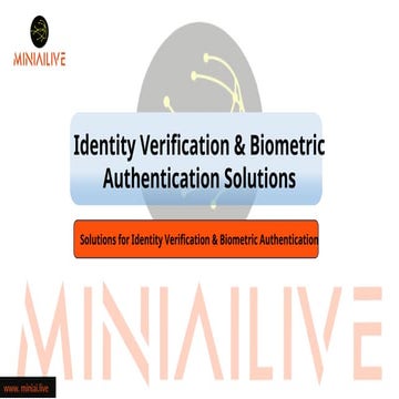 Document Liveness Detection | MiniAiLive | PPT