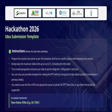 Comprehensive Hackathon 2026 Idea Submission and Solution Template | PPTX