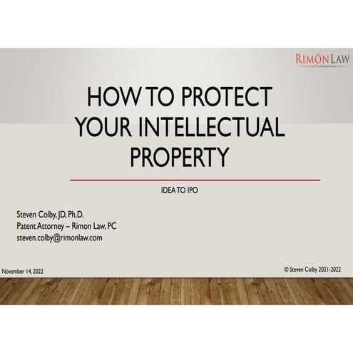 How to Protect Your Intellectual Property | PPT