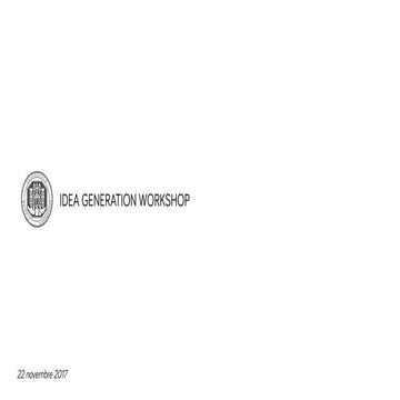 Idea generation Workshop and Value Proposition Canvas | PPT