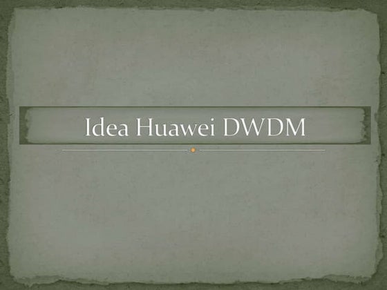 Optical Transport Network | PPT