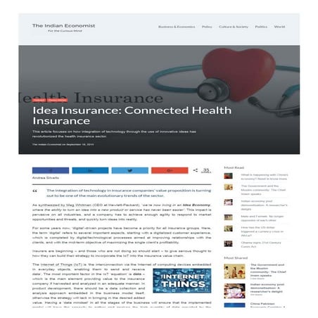 Idea Insurance: connected health insurance | PDF