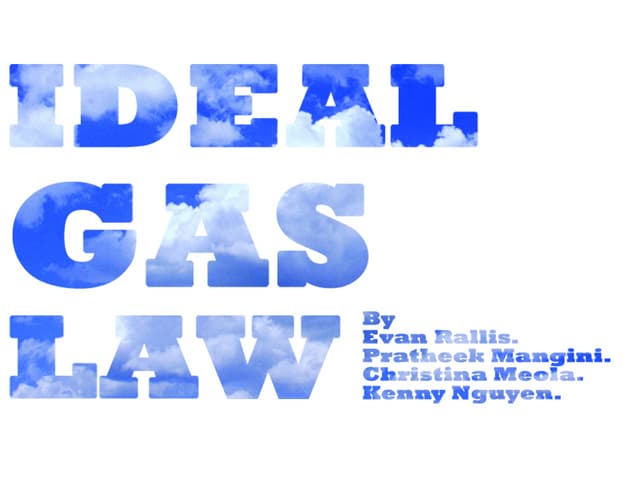 Ideal Gas Law | PPT