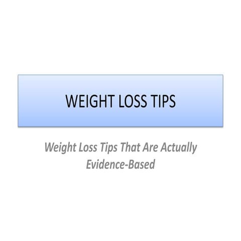 Weight Loss Tips | PPT