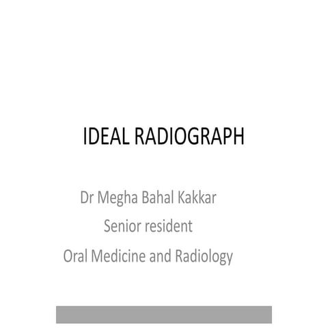 Radiographic Image contrast & image resolution | PPTX