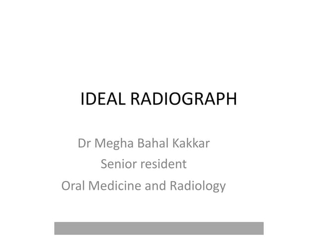 factor affecting quality of radiograph | PPTX