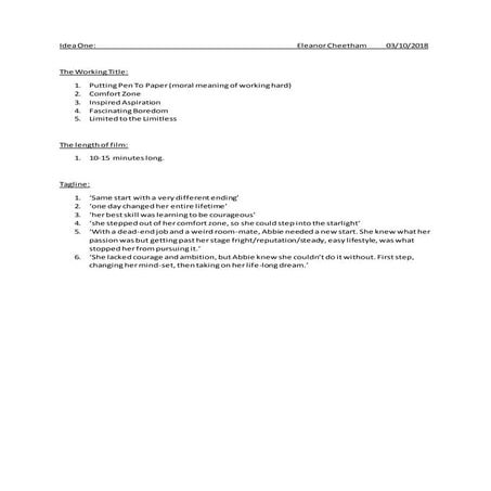 Idea one (handout) | PDF