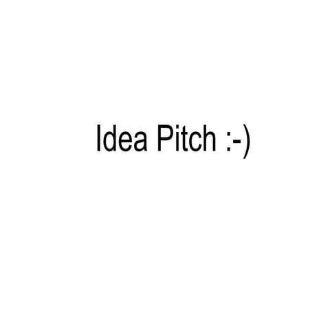 Pitch an Idea | PDF