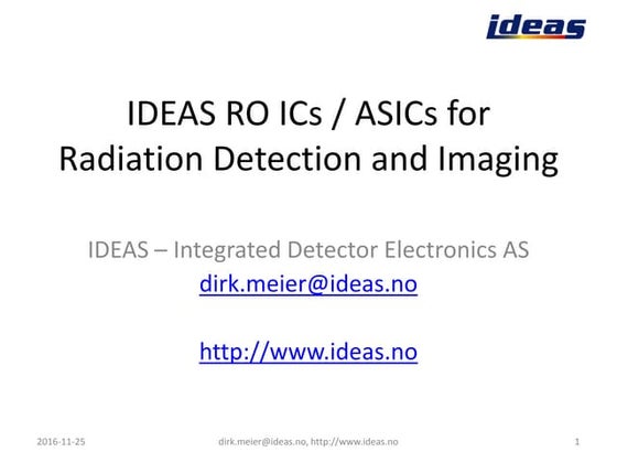 Company Products 2024, Integrated Detector Electronics AS, Radiation Detection and Imaging ...