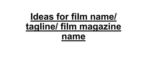 Amad film name ideas | PPT