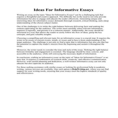 Ideas For Informative Essays.pdf