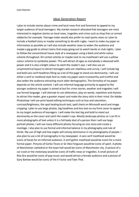 Idea Generation Report | PDF