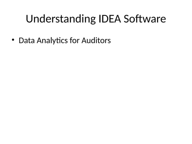 IDEA - An Introduction. an overview on idea software | PPT