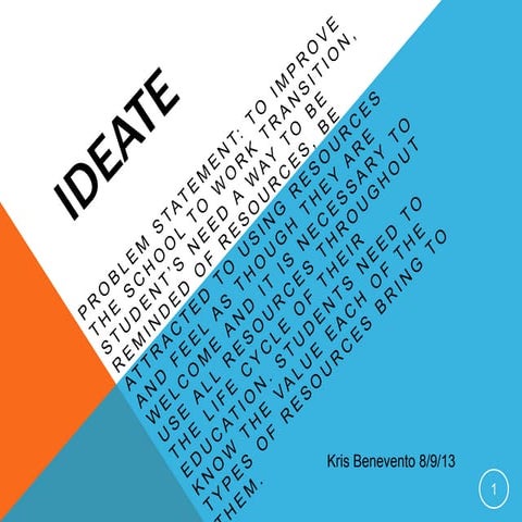 Ideate Stanford Design School 080913 KBenevento | PPT