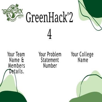 Idea Template for hackathon. Basic template only | PPTX