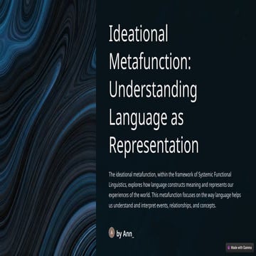 Ideational Metafunction Understanding Language as Representation.pptx