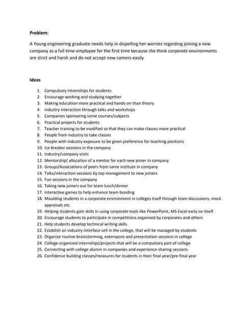 Ideation assignment | PDF