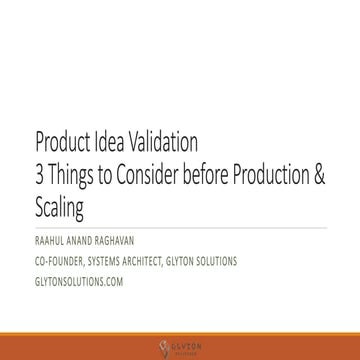 Product Idea Validation - 3 Factors to Consider | PPTX