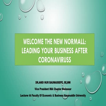 LEADING YOUR BUSINESS AFTER PANDEMY AND NEW NORMAL | PPT