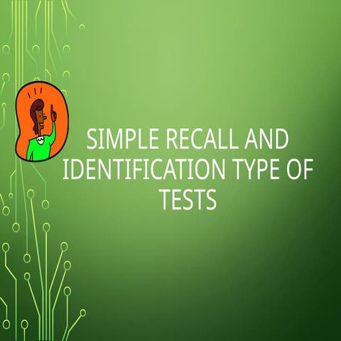 Writing Identification Tests | PPTX