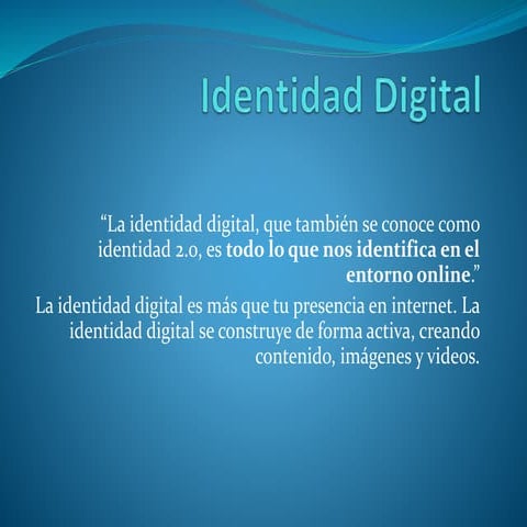 Identidad digital | PPTX