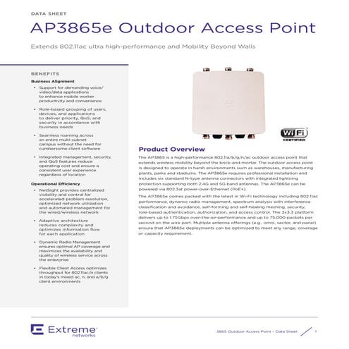 Aerohive AP370 802.11ac Wireless Access Point | PDF