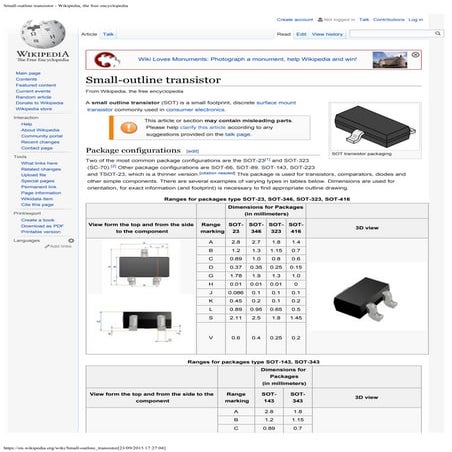 Identificacion de packages para chips de superficie sot- | PDF