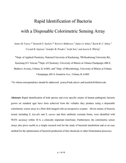 Automated microbial identification system | PPTX