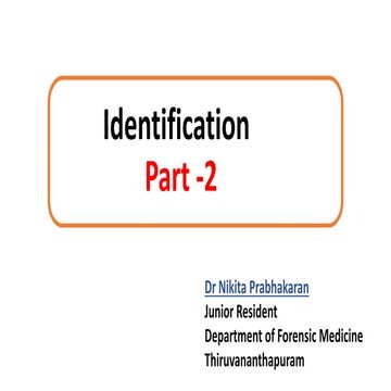Identification - Age estimation | PPTX