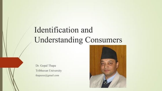 Identifying and understanding consumers | PPTX