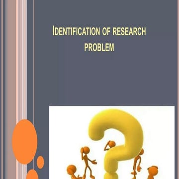 Identification of a Problem for Grade 10 learners in Research Class | PPTX