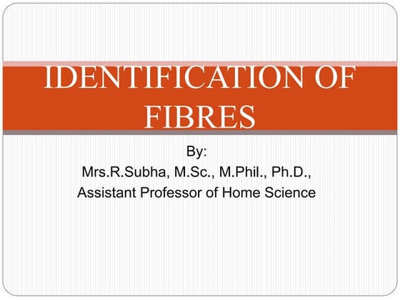 Microscopic View of fibers and their identification , solubility test | PDF