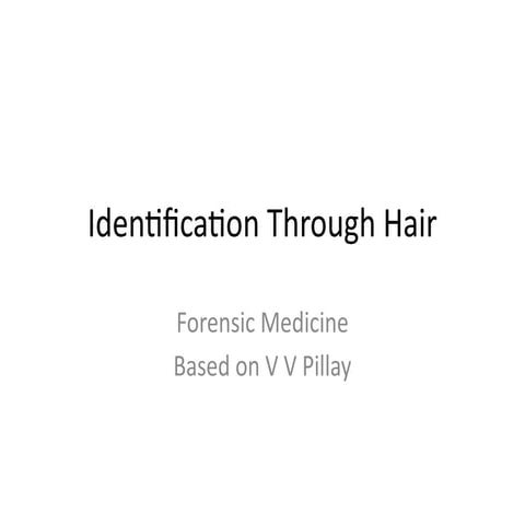 Hair as a forensic evidence | PPT