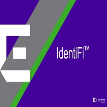 Extreme Networks IdentiFi | PPTX