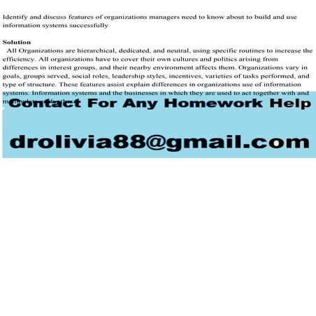 Identify and discuss features of organizations managers need to know.pdf