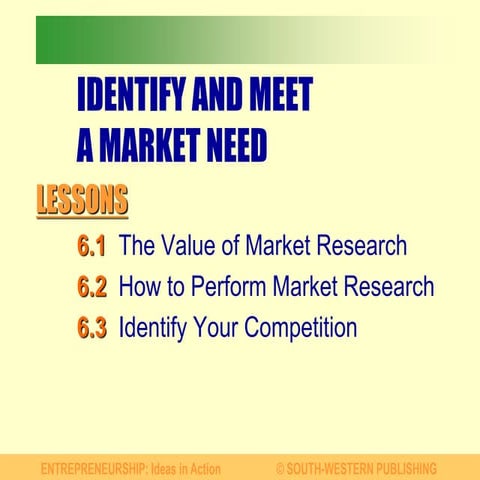 powerpoint Identify and Meet a Market Need.ppt